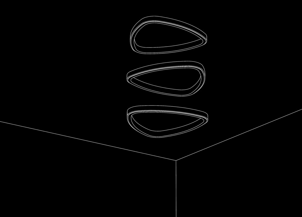 SOFT DELTA L 1340x1309 - rounded triangle LED profile luminaire with L ...